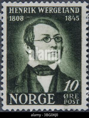 Henrik Wergeland 1808-1845. Norwegian poet and author. Drawing on sick ...