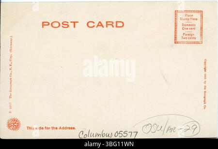 Black and white postcard of the Armory and Gymnasium buildings on the ...