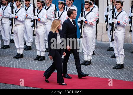 Rome, institutional visit of the President of the French Republic ...