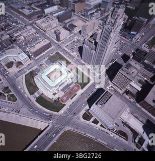 Aerial photograph taken circa 1979 showing Capitol Square in downtown ...