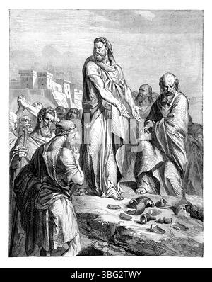 Illustration of The Valley of Tophet from Antique 19th Century The Holy ...