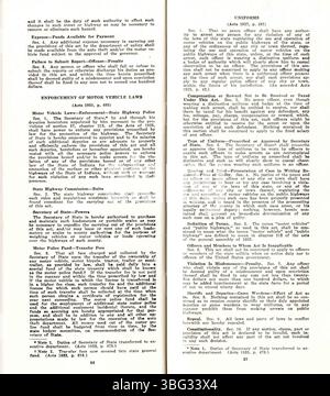 The 1933 Indiana motor vehicle laws document details regulations on ...