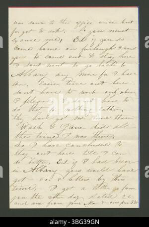 Emma Hudgell's letter to Edwin Brown, dated January 18, 1862, offers ...