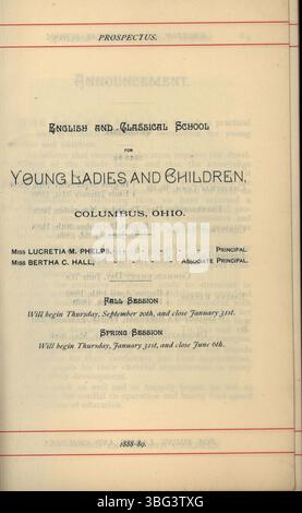 The 1888-1889 catalog of Miss Phelps' English and Classical School in ...