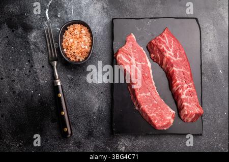 Raw Tri Tip Steak from Black Angus beef meat isolated on white ...