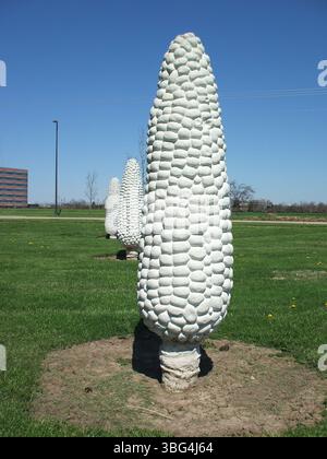 'Field of Corn (with Osage Orange Trees)', a sculpture by Malcolm ...