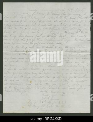 In this letter, Edwin Brown writes to his wife Almyra on February 8 ...