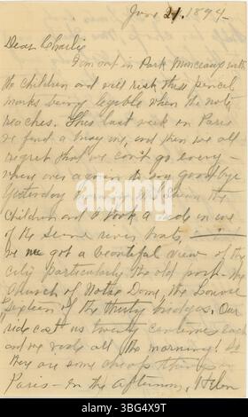 A letter written by Ellen Beatty Henderson to her daughter Helen Beatty ...