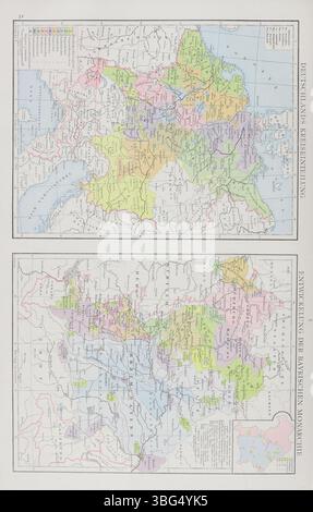 A map from G. Droysen’s Historical Atlas, 1886, illustrating a region’s ...