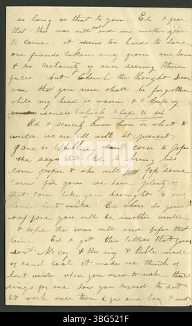This letter, written by Emma Hudgell to Edwin Brown on May 24, 1863 ...