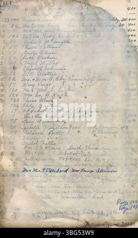 This entry in the Camp Chesterfield hotel ledger for the years 1950 ...
