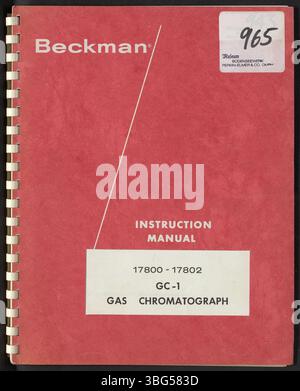 This 1958 Beckman manual includes operating instructions for the GC-1 ...