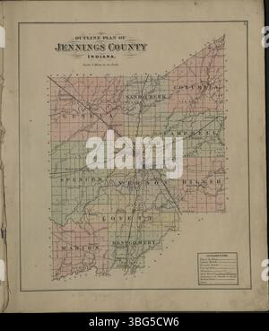 The 1884 atlas of Jennings County, Indiana, includes detailed maps ...