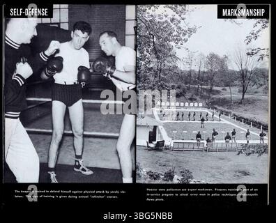 This pamphlet from 1949 highlights the Indiana State Police, its role ...
