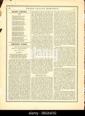 The May to August 1874 issues of Trade Palace Monthly contain articles ...