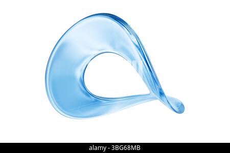 Abstract multi-layered glass curve background, 3d rendering. 3d ...