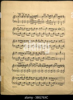 The 1905 'Columbus Minuet' sheet music cover displays five different ...