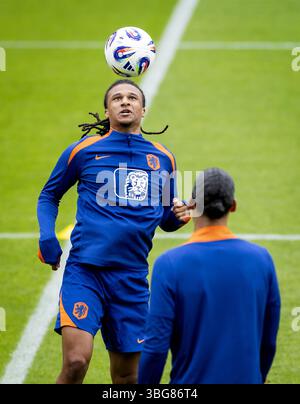 ZEIST - Nathan Ake during a press conference of the Dutch national team ...