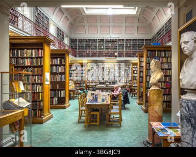 the victorian interior of the Lit & Phil library in street Newcastle ...