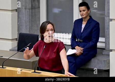 Vooruit's Hannelore Goeman pictured during a plenary session of the ...