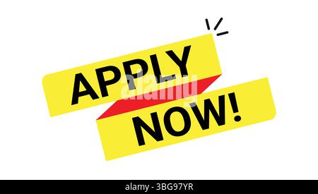 Urgent apply now call-to-action banner vector design for job and course ...