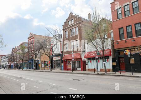 Pilsen neighborhood along 18th Street, Chicago Stock Photo - Alamy
