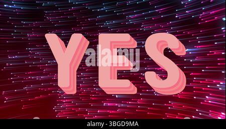 Image of yes text over shapes Stock Photo - Alamy