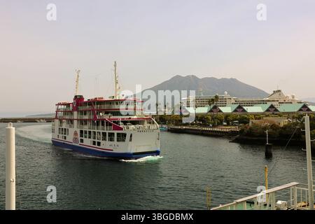 Sakurajima Ferry and Sakurajima Stock Photo - Alamy