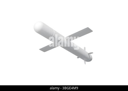 3D visualization of hypersonic missile on black background for military ...