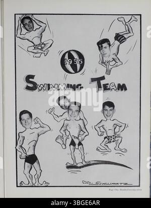 The 1955 'Memory Book' yearbook of North High School reflects the ...