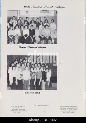 The 1960 yearbook of Reynoldsburg High School, Reynolian, highlights ...