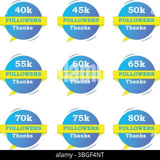 50k social media followers Stock Vector Image & Art - Alamy
