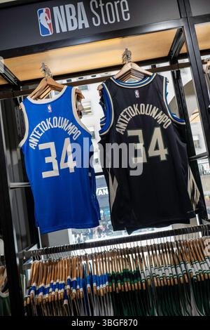 Branded Merchandise is popular at the NBA Store on Fifth Avenue in New ...
