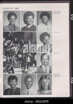 The 1985 'Alpha' yearbook from Briggs High School includes portraits of ...