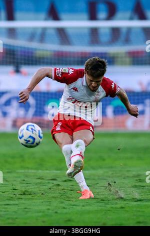 Leonardo Gil of Huracan seen in action during a soccer match between ...
