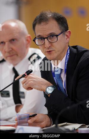 NCA Director General Graeme Biggar (2nd right) speaks speaks during the ...