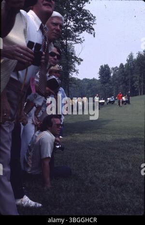 Former President Gerald Ford walks onto the green during the 1977 ...