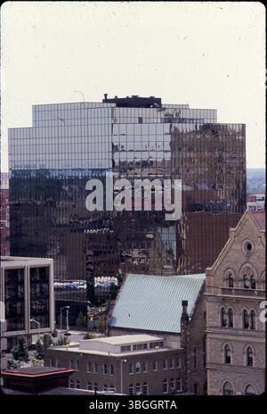 An aerial view of the Banning & Pickett building under construction in ...
