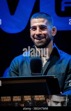 June 20, 2025, Madrid, Madrid, Spain: Abderrahim's three brothers hold ...