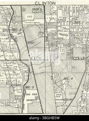 This 1927 map of Clinton Township, Franklin County, Ohio, illustrates ...