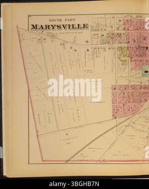 The 1877 Union County atlas contains illustrated property plat maps ...