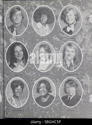 South High School's 1975 yearbook, titled 'The Lens,' reflects the ...