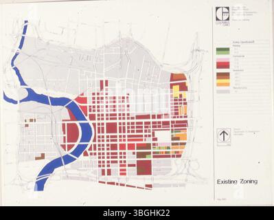 A zoning map of downtown Columbus from May 1980, showing the city’s ...