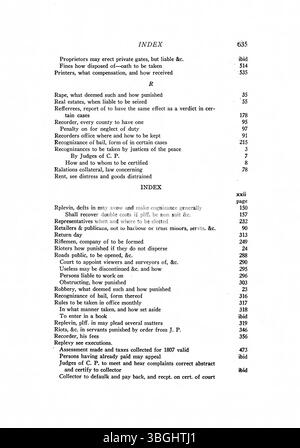 This segment from the laws of the Indiana Territory, covering the ...
