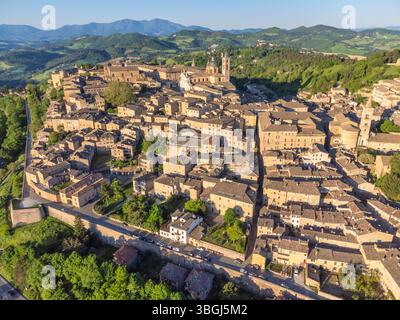 Aerial view of Marche region in Italy Stock Photo - Alamy