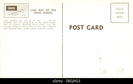 The postcard from the Lazarus Window Display Series showcases a scene ...