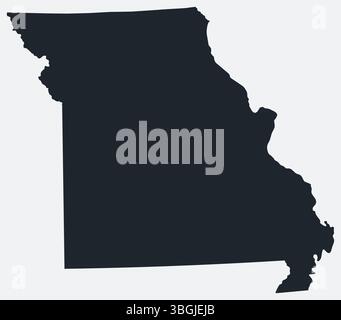 Missouri map outline state vector illustration Stock Vector Image & Art ...