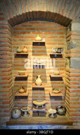 Sheki, Azerbaijan. May 3, 2025. A view from the Khan Museum in the ...