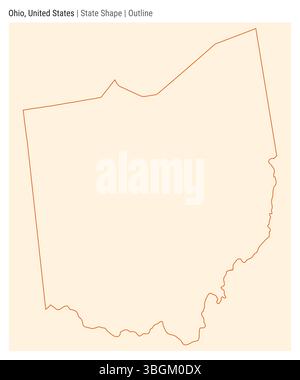 Ohio map shape, united states of america. Flat concept icon symbol ...