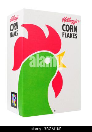 Kellogg's corn flakes cereal in a 25g single portion box Stock Photo ...